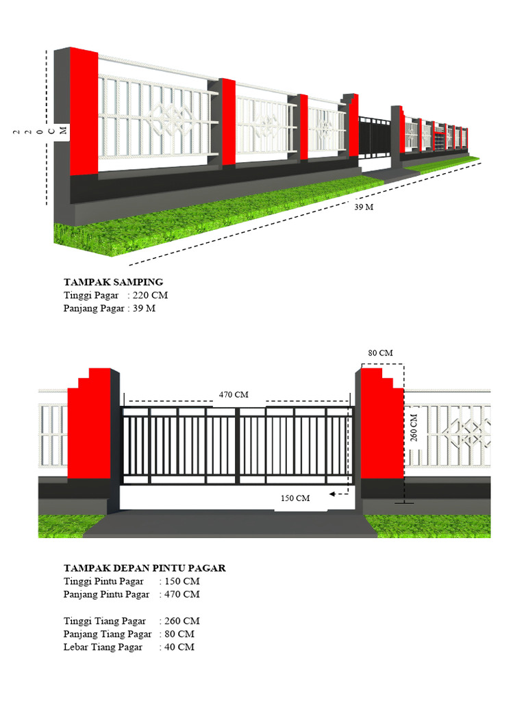 Pagar Kantor Desa | PDF
