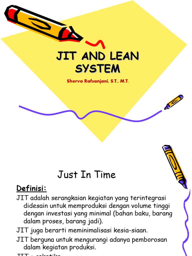 JIT dan Lean Management: Pengurangan Pemborosan | PDF