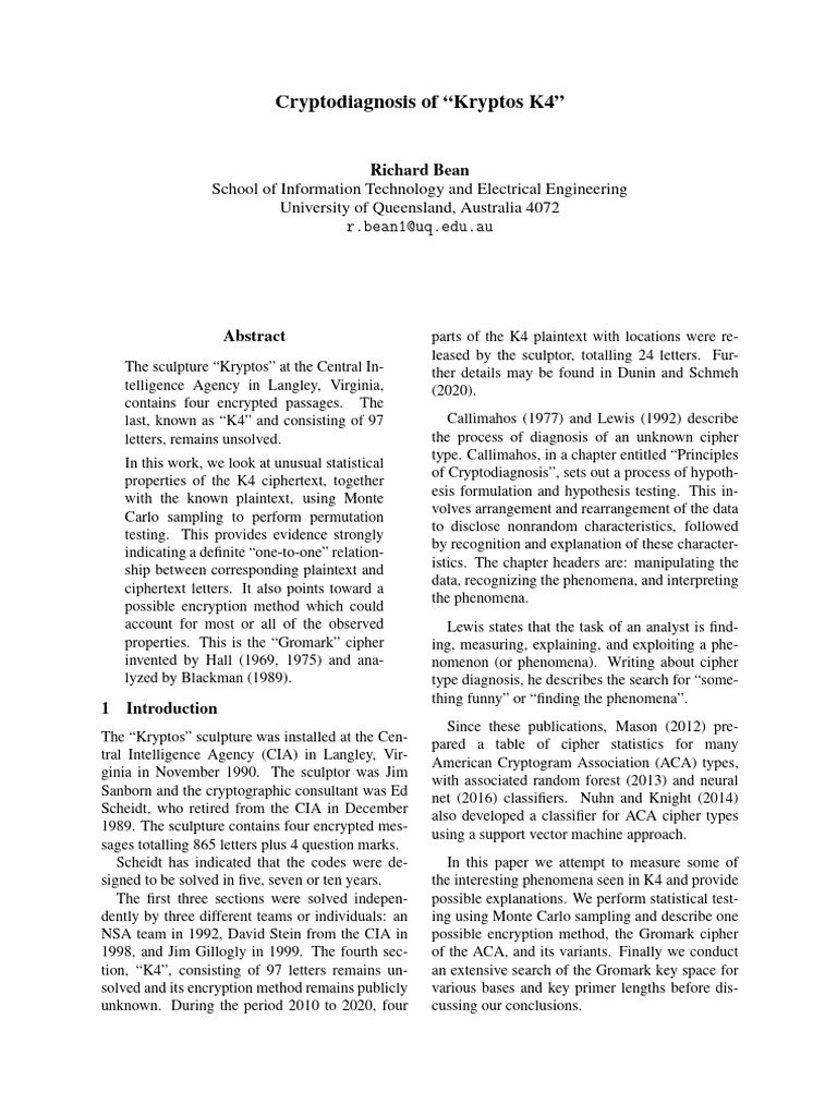 03 Bean HistoCrypt2021 | PDF | Cipher | Cryptography