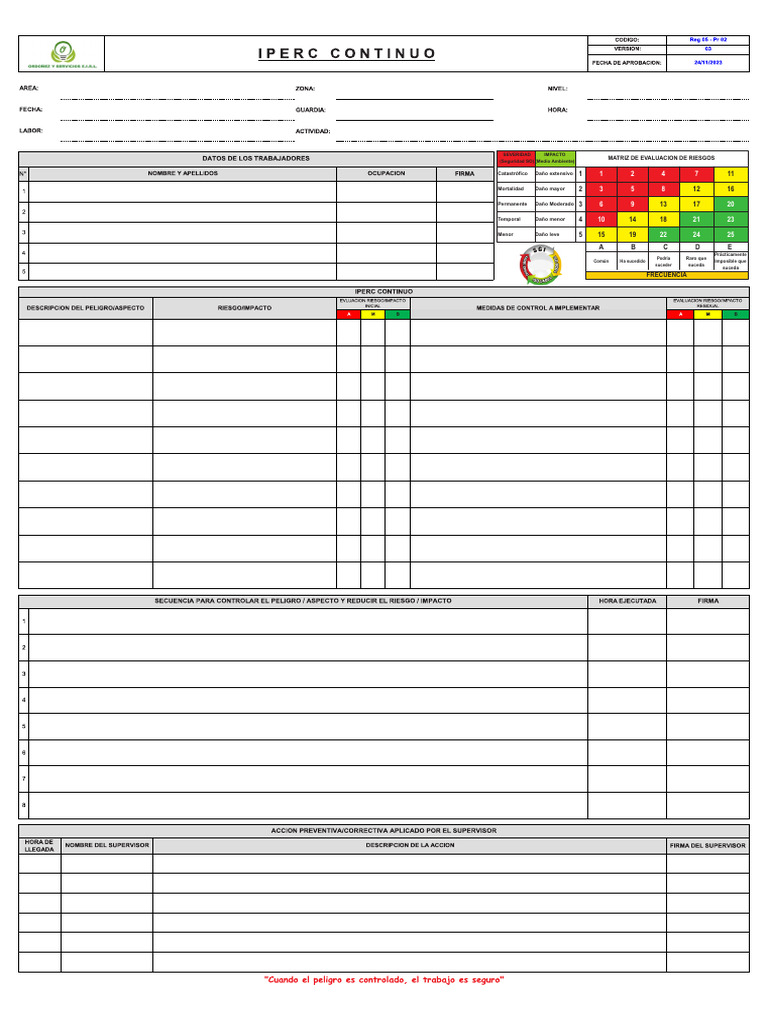 Iperc Continuo Hoja | PDF