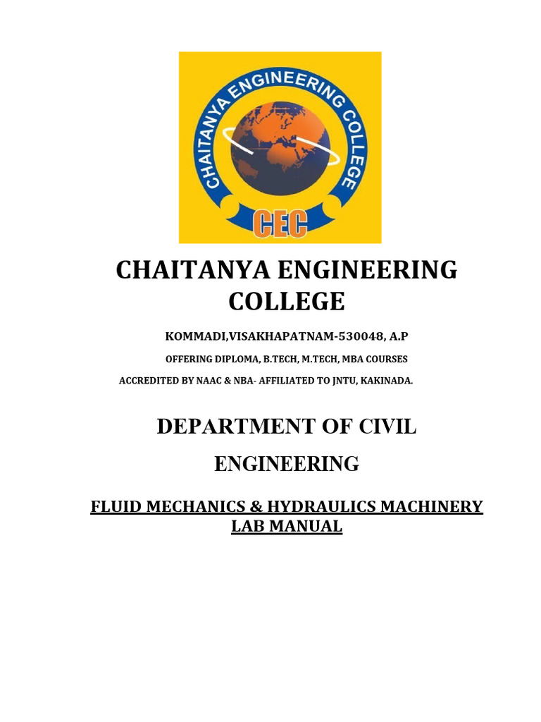 FM & HM Lab Manual | PDF | Home & Garden | Science & Mathematics