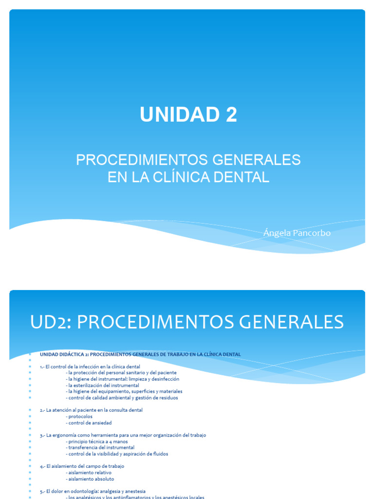 Ud2 (1) Presentacion | PDF | Esterilización (Microbiología) | Infección
