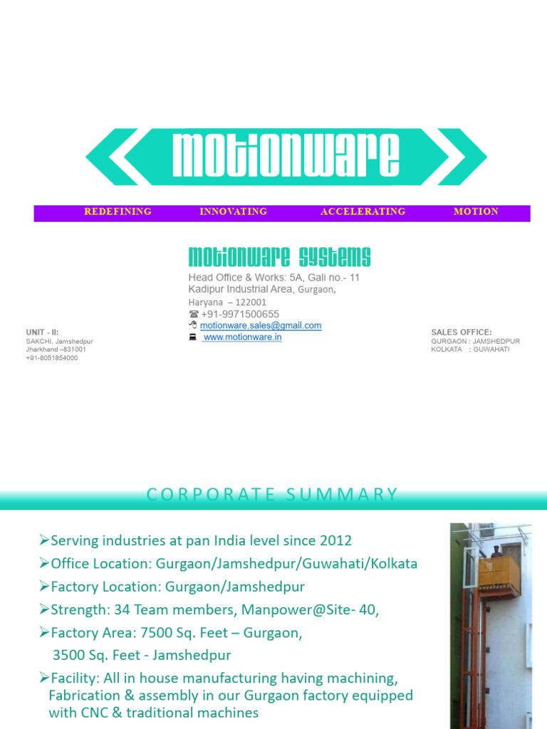 Motionware: Conveyor Solutions Overview | PDF | Warehouse | Machines