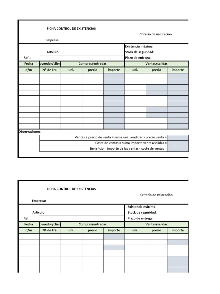 Tema 8 - Plantilla PMP y Fifo | PDF