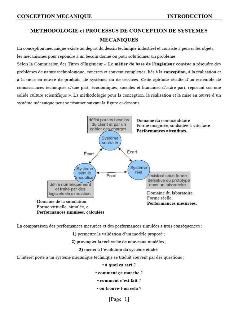Conception Mécanique - Introduction CM PART1 | PDF