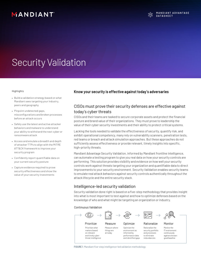 Security Validation Datasheet en | PDF | Computer Security | Security