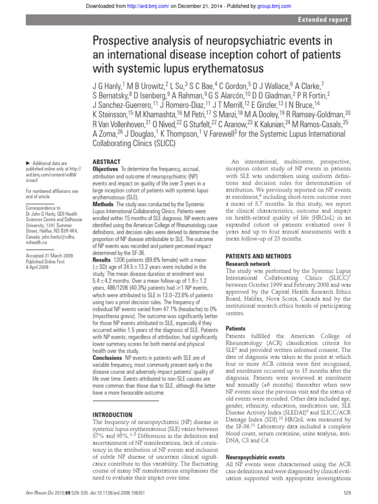 NPE Lupus Early 2009 | PDF | Health Care | Epidemiology