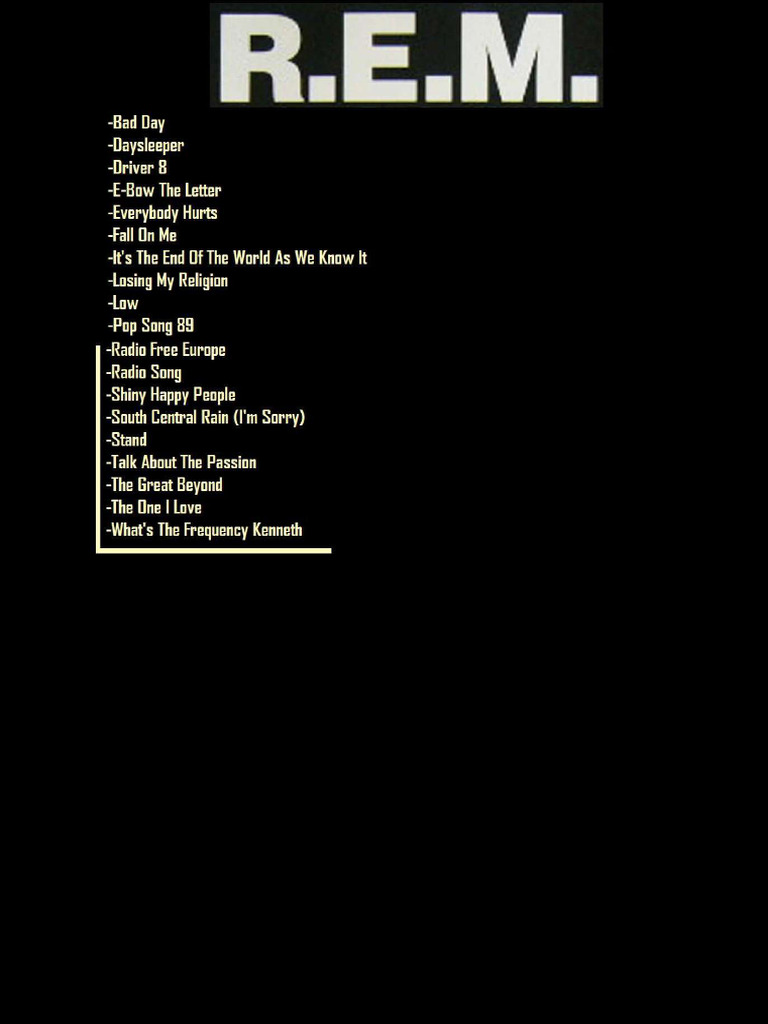 R.E.M. - Collection | PDF