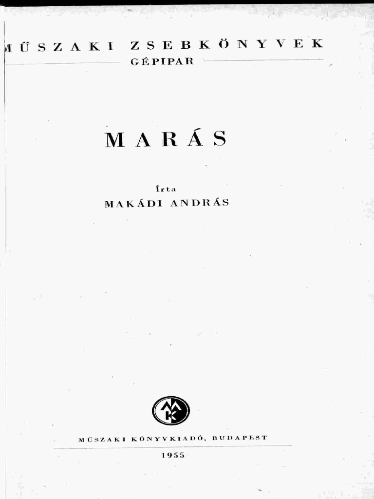 Makádi András - Marás | PDF