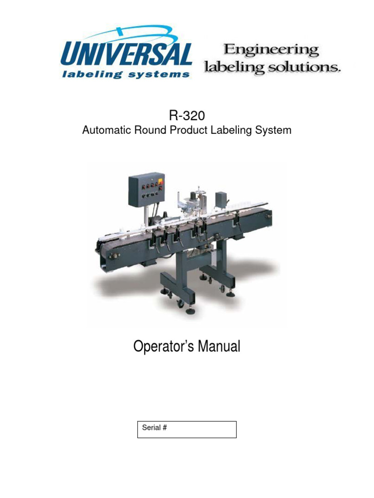 Operator's Manual: Automatic Round Product Labeling System | PDF ...