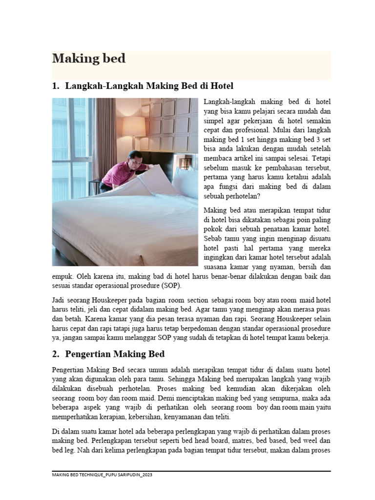 Making Bed | PDF
