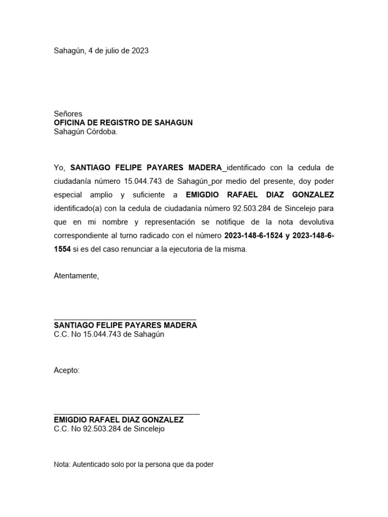 Nota Devolutiva | PDF | Derecho