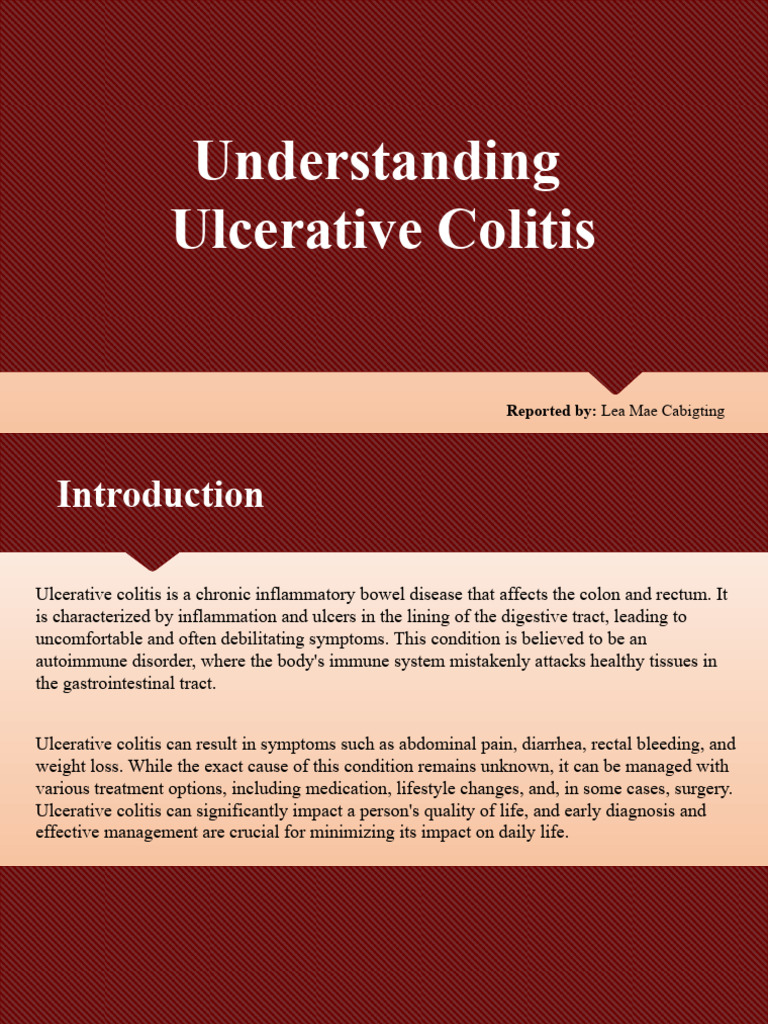 Understanding Ulcerative Colitis | PDF | Ulcerative Colitis ...