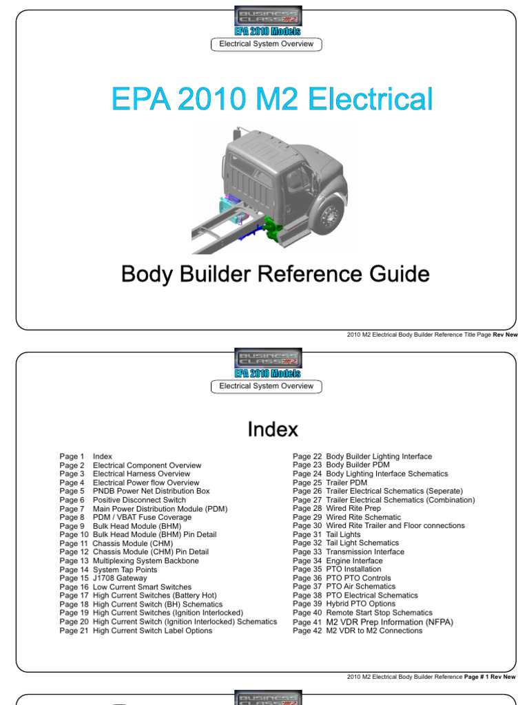 Freightliner - EPA 2010 Electrical Guide | PDF | Fuse (Electrical) | Electrical Connector