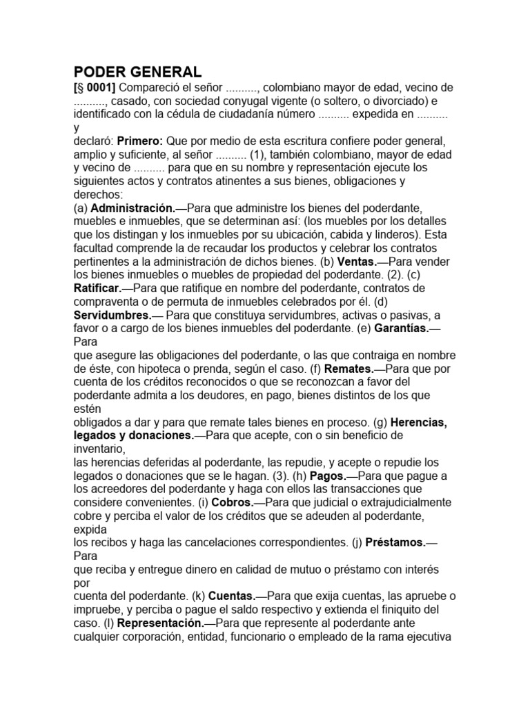 Modelo PODER GENERAL | PDF | Justicia | Crimen y violencia