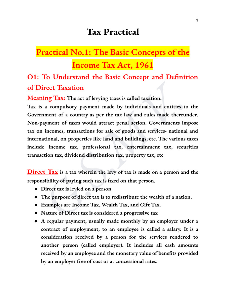 Tax Practical | PDF | Taxes | Employee Benefits