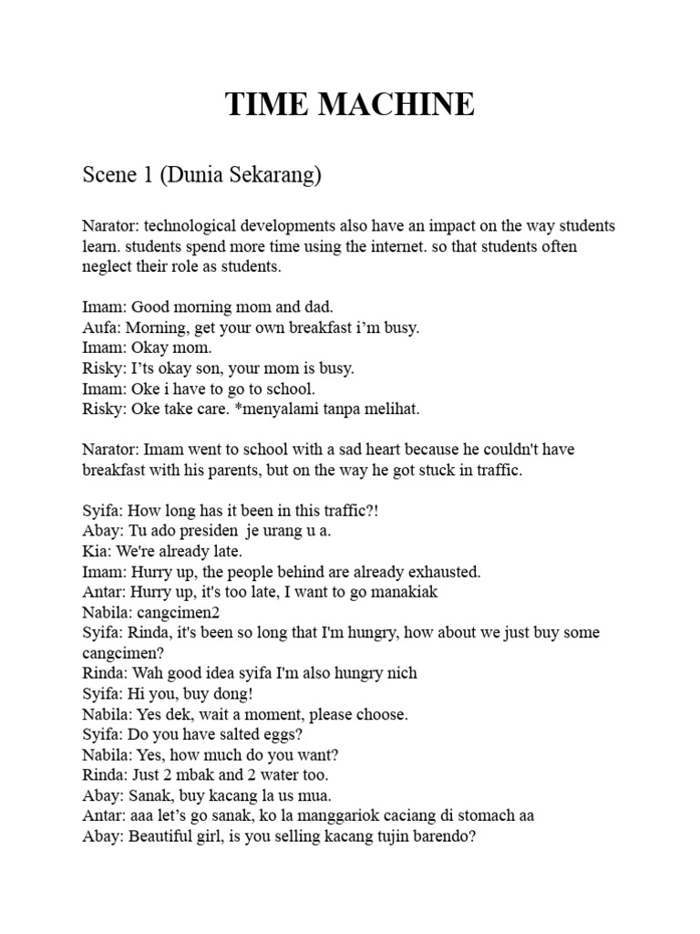 Time Machine-1 NARATOR | PDF