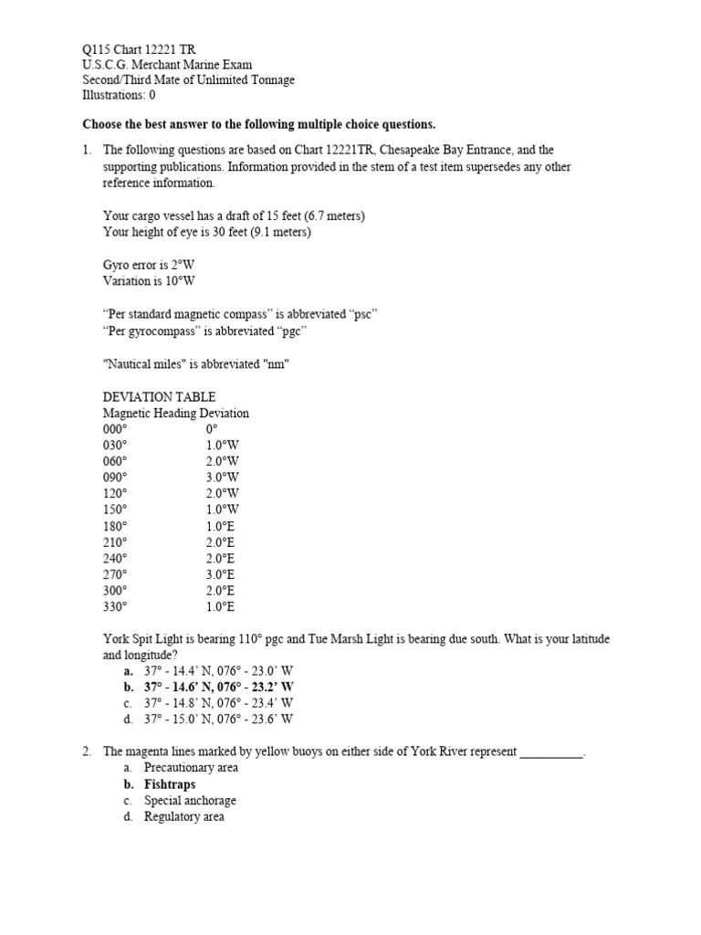 Merchant Marine Exam: Chart 12221 TR | PDF | United States Merchant ...