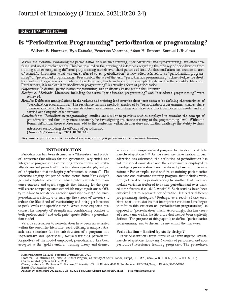 Is "Periodization Programming" Periodization or Programming | PDF | Strength Training ...