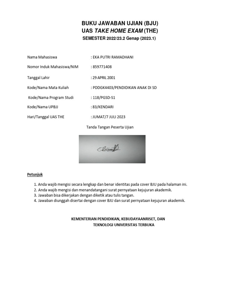 BJU 3 Eka Putri Ramadhani | PDF