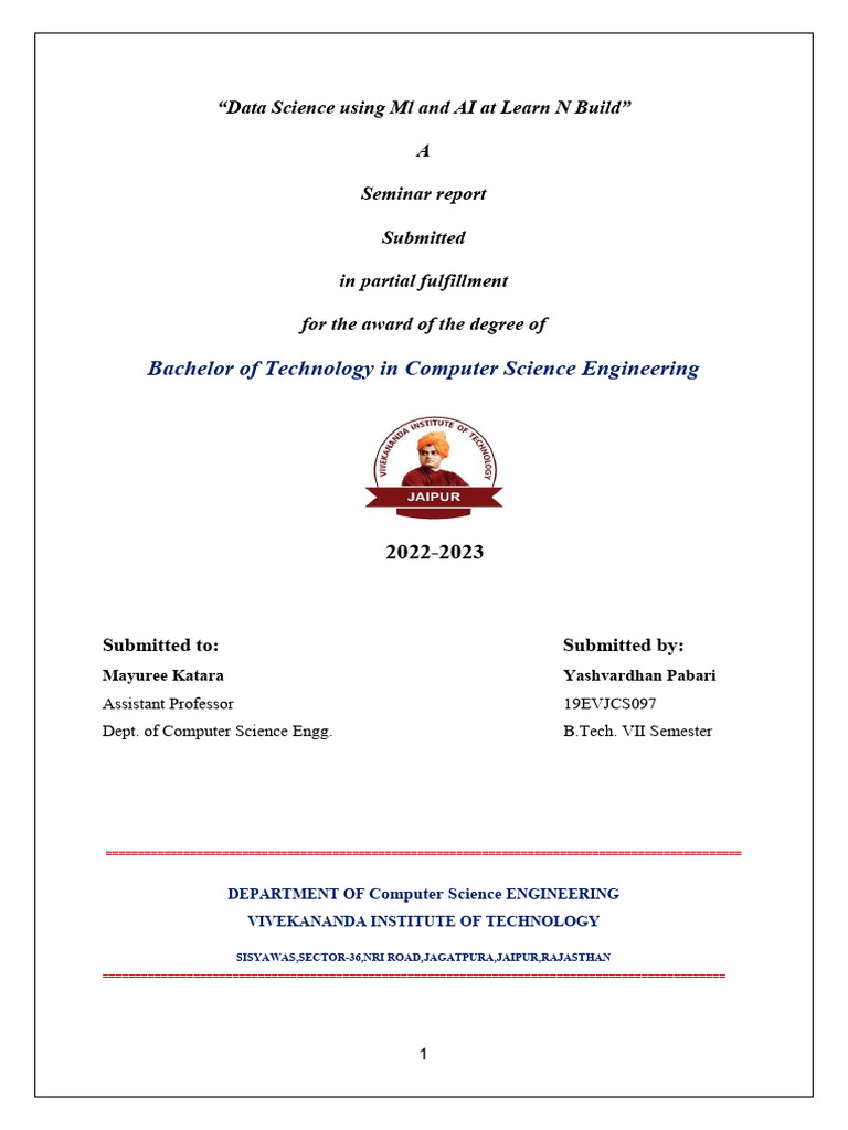 Data Science Using ML and AI at Learn N Build Yashvardhan 19evj | PDF ... Data Science Using ML and AI at Learn N Build Yashvardhan 19evj | PDF ...