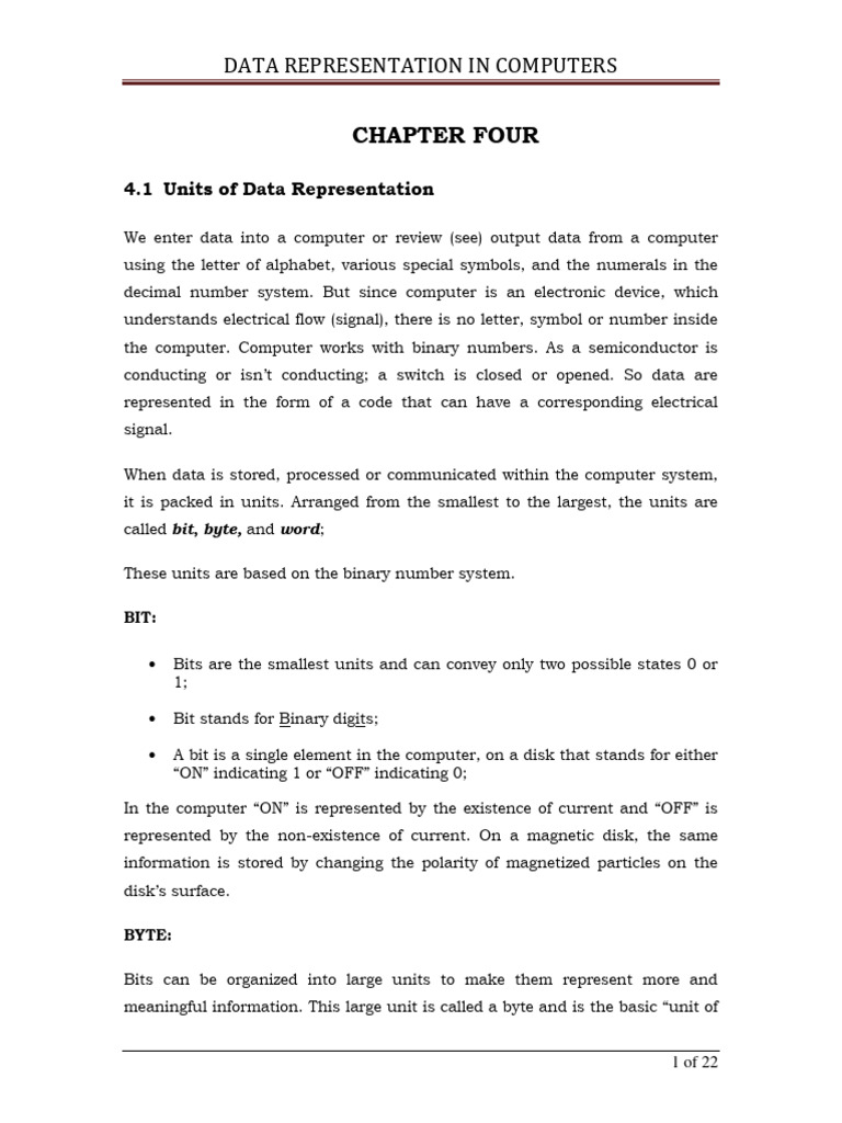 4 Chapter Four | PDF | Subtraction | Binary Coded Decimal