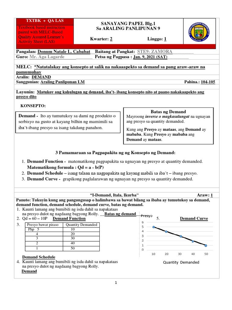 Arpa WK1 Q2 Las | PDF