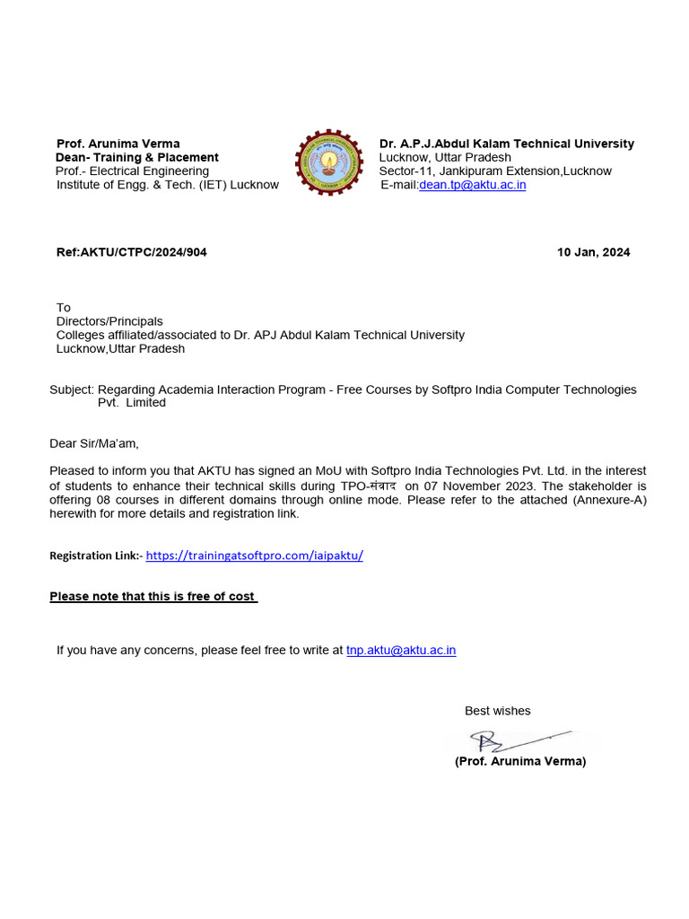 Circular by AKTU | PDF