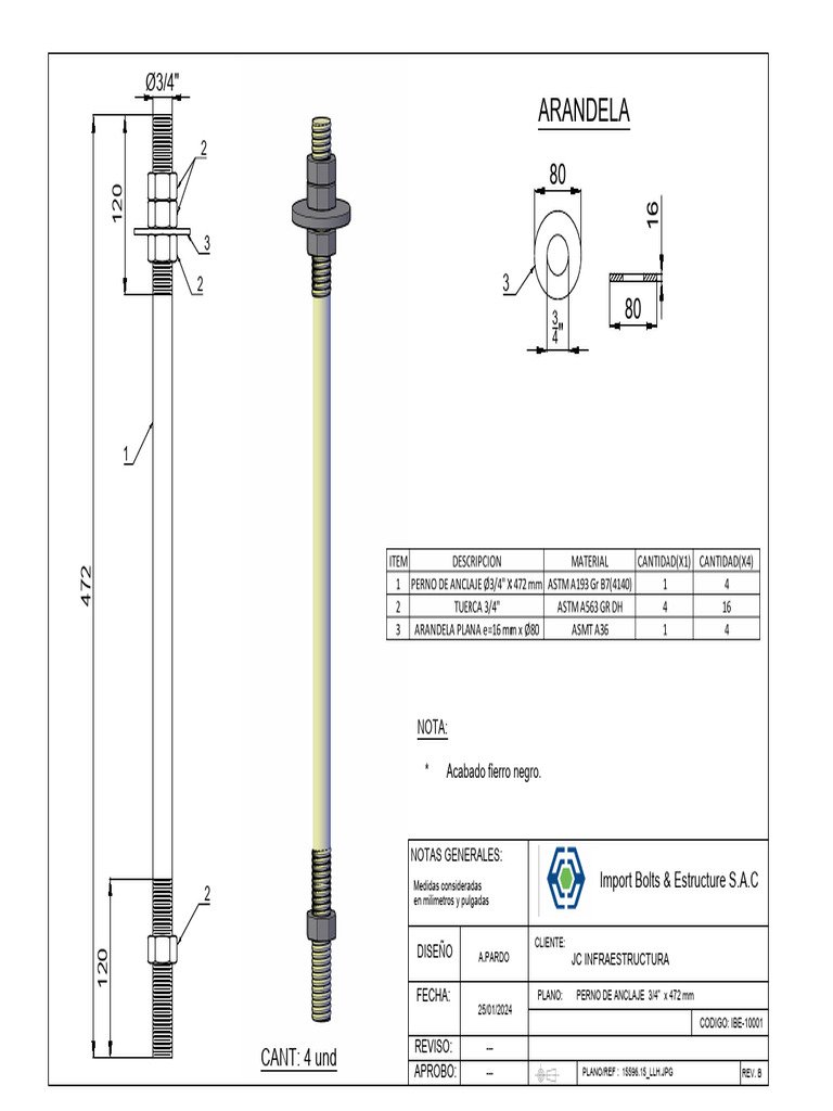 Ibe-Perno de Anclaje 3-4 y 1 1-2 | PDF