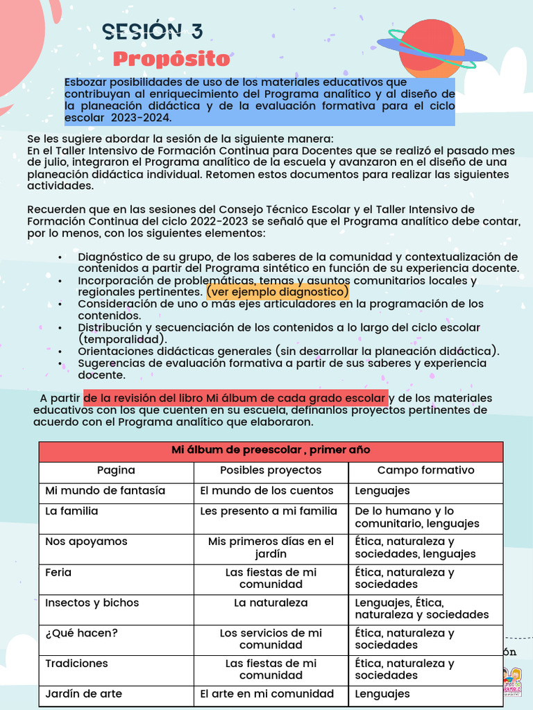 Bitacora Sesion 3 | PDF | Educación de la primera infancia | Evaluación