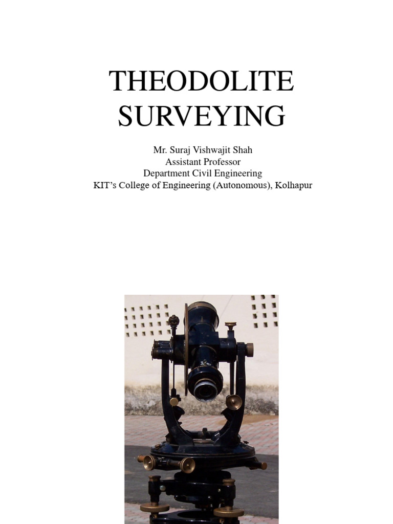 1.theodolite - Introduction, Parts, Terms, Classification | PDF ...