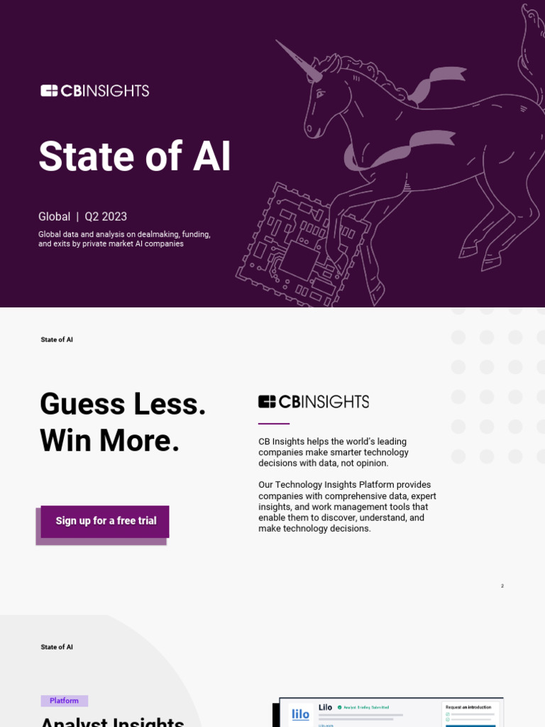 CB Insights Artificial Intelligence Report Q2 2023 | PDF