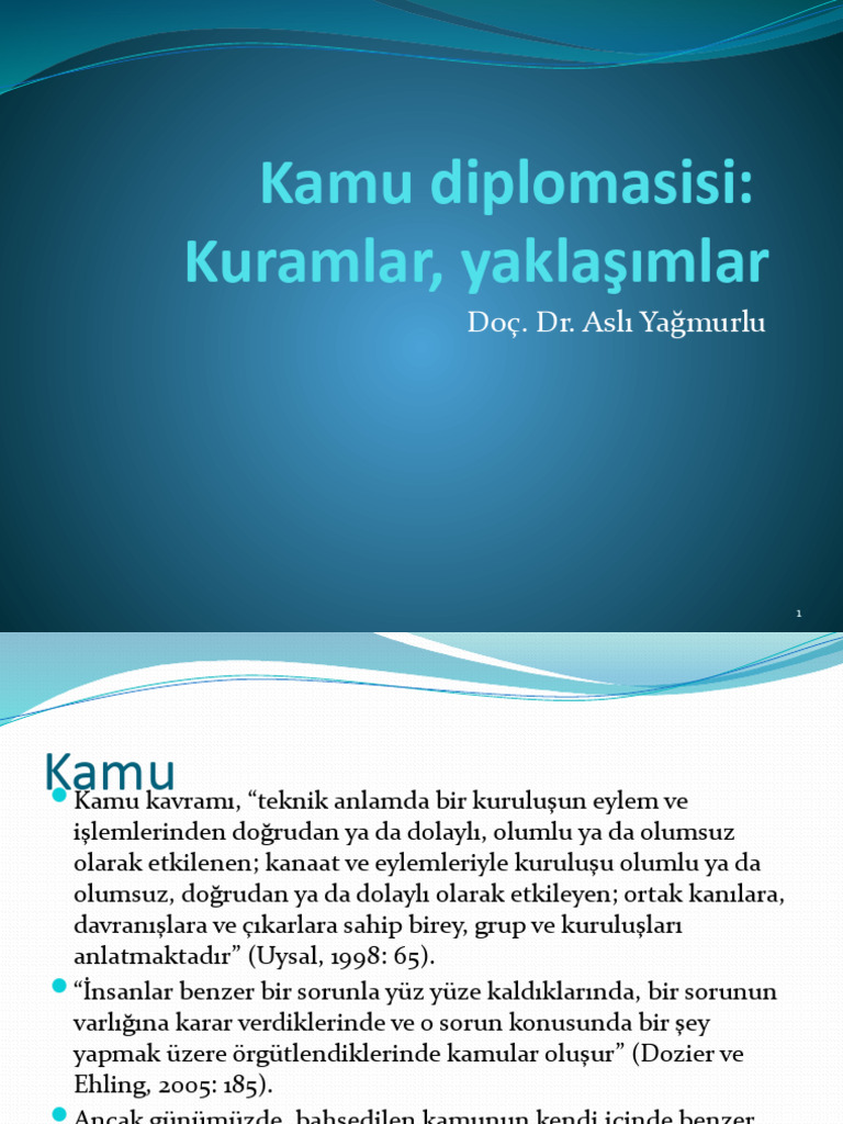 Kamu diplomasisi kuramlar | PDF