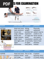 Examination Positions Overview | PDF | Abdomen | Pelvis