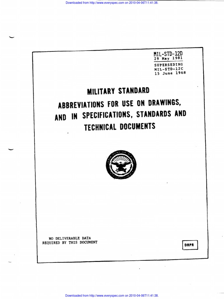 Mil STD 12D | PDF | Specification (Technical Standard) | Letter Case