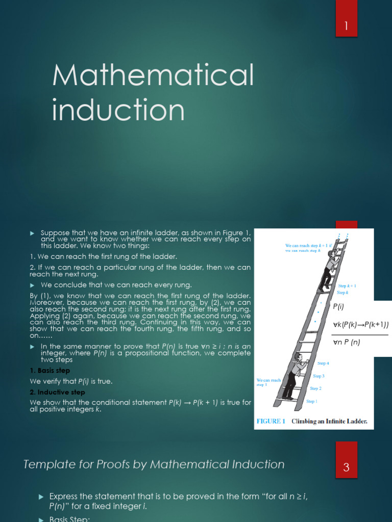 Mathematical Induction Proofs Guide | PDF | Logical Consequence | Mathematical Concepts