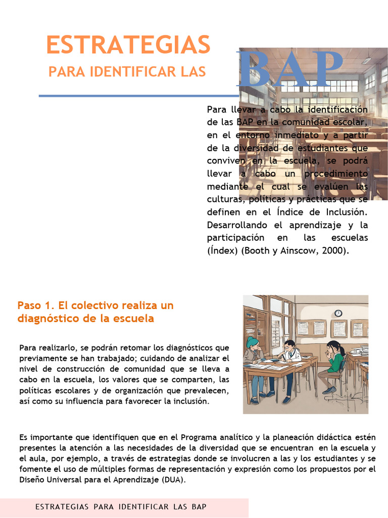 1 Estrategias para Identificar Las Bap - Ya | PDF | Inclusión (Educación) | Aprendizaje