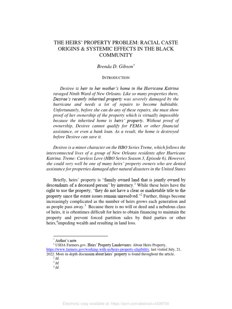 Heir Property | PDF | Concurrent Estate | United States Department Of ...