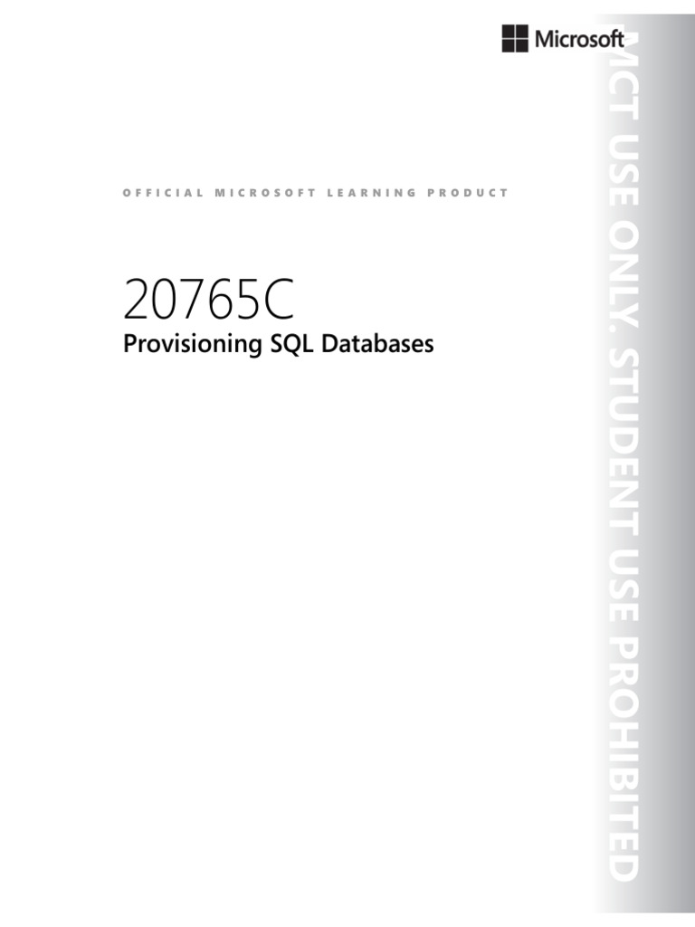 20765C ENU TrainerHandbook | PDF | Microsoft Azure | Databases
