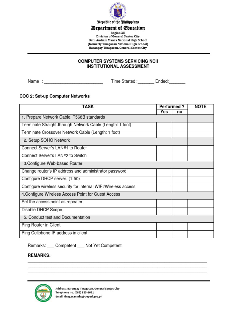 COC2 Institutional Assessment | PDF