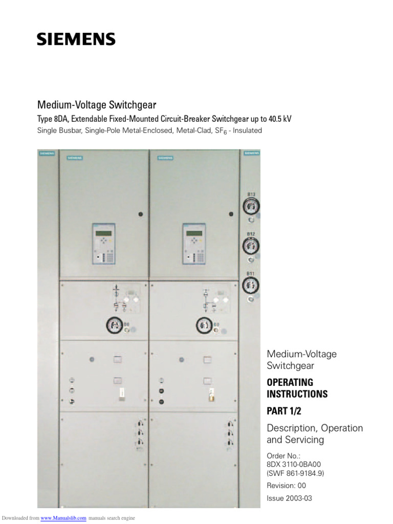 Switchgear 8da Series Maintenance | PDF