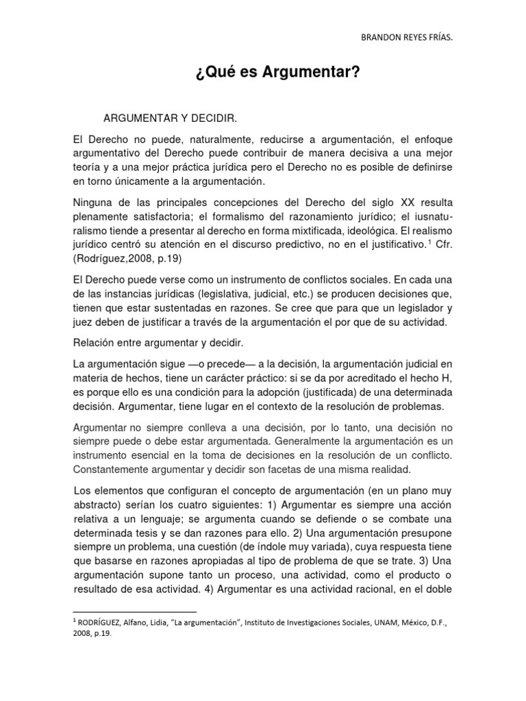 Qué Es Argumentar | PDF | Falacia | Teoría de la argumentación