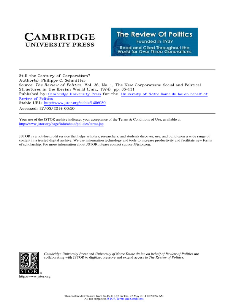Century of Corporatism | PDF | Corporatism | Corporate & Business History