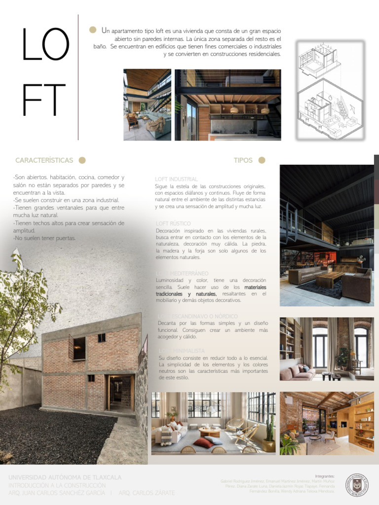 Tipos y Características de Lofts | PDF | Minimalismo