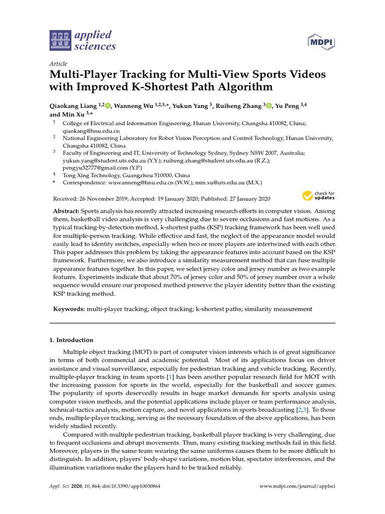Multi Player Tracking | PDF | Mathematical Optimization | Linear Programming