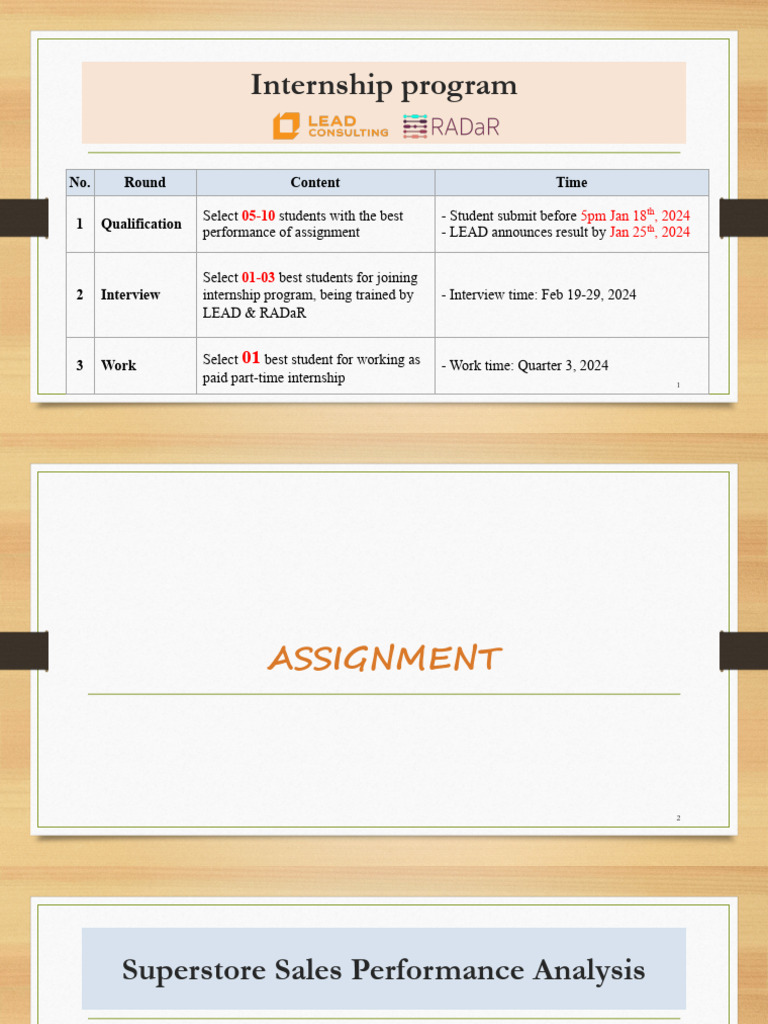 Internship Assignment | PDF