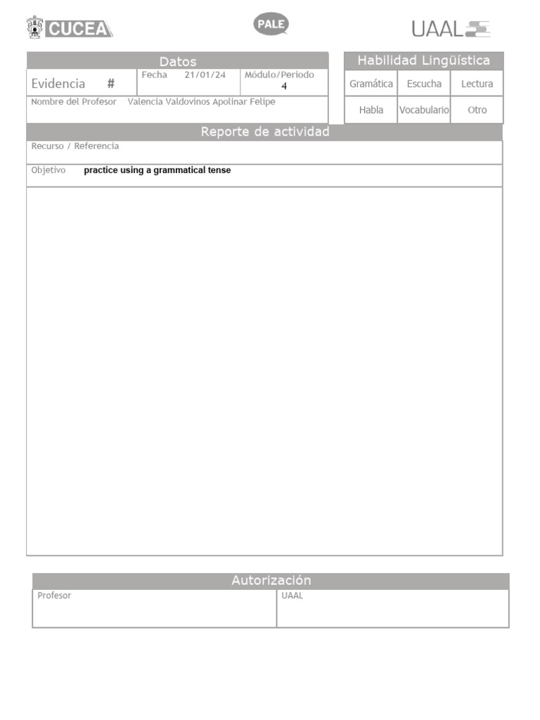 Horas Uaal Borradores | PDF