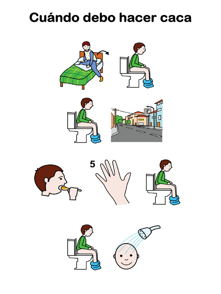 Cuándo Debo Hacer Caca Pictogramas | PDF