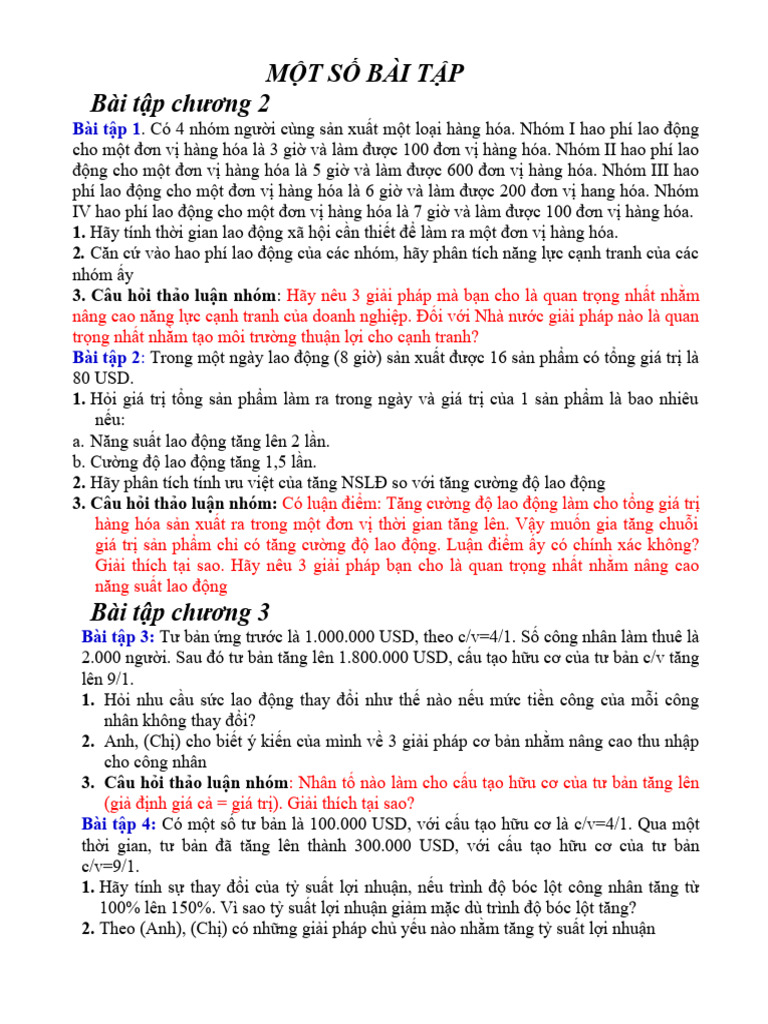 KTCT - BT Nhóm | PDF