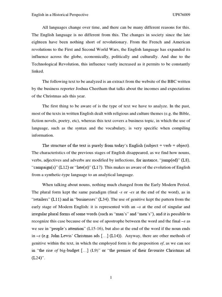 Analysis of Contemporary Text | PDF | English Language | Verb